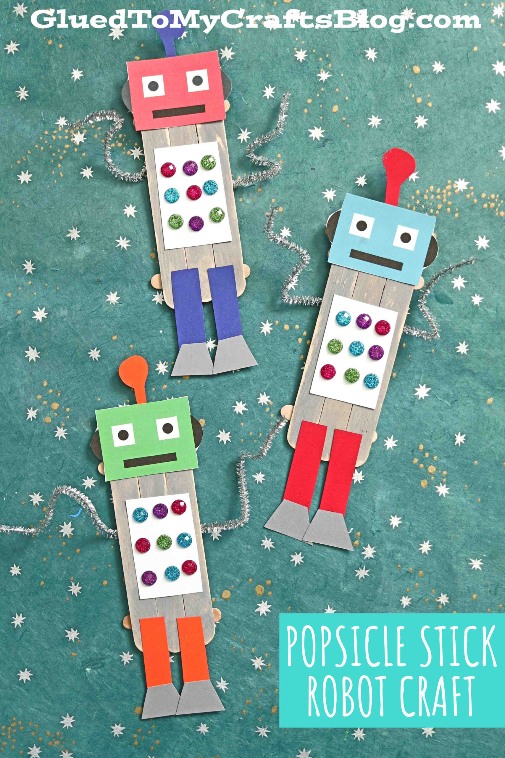 Popsicle Stick Robot Craft Idea