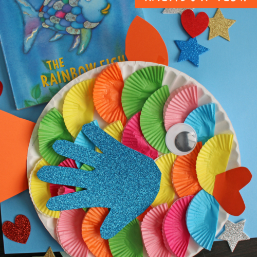 Paper Plate & Cupcake Liner Rainbow Fish Craft