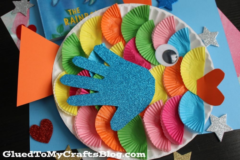 Paper Plate & Cupcake Liner Rainbow Fish Craft
