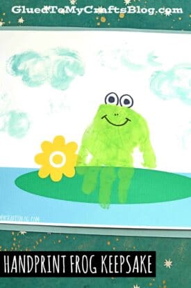 Handprint Frog Craft Idea For Kids