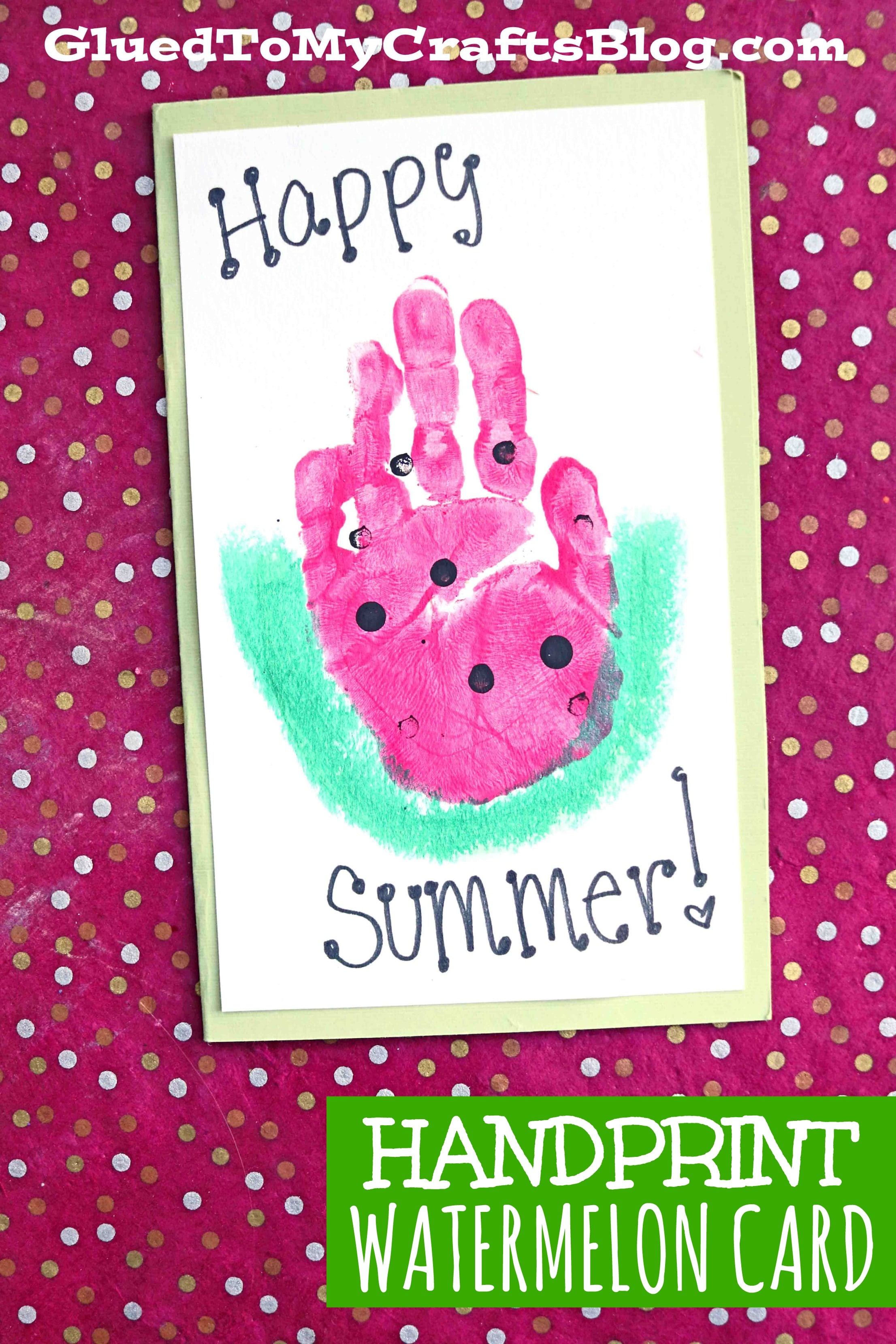 Handprint Watermelon Card