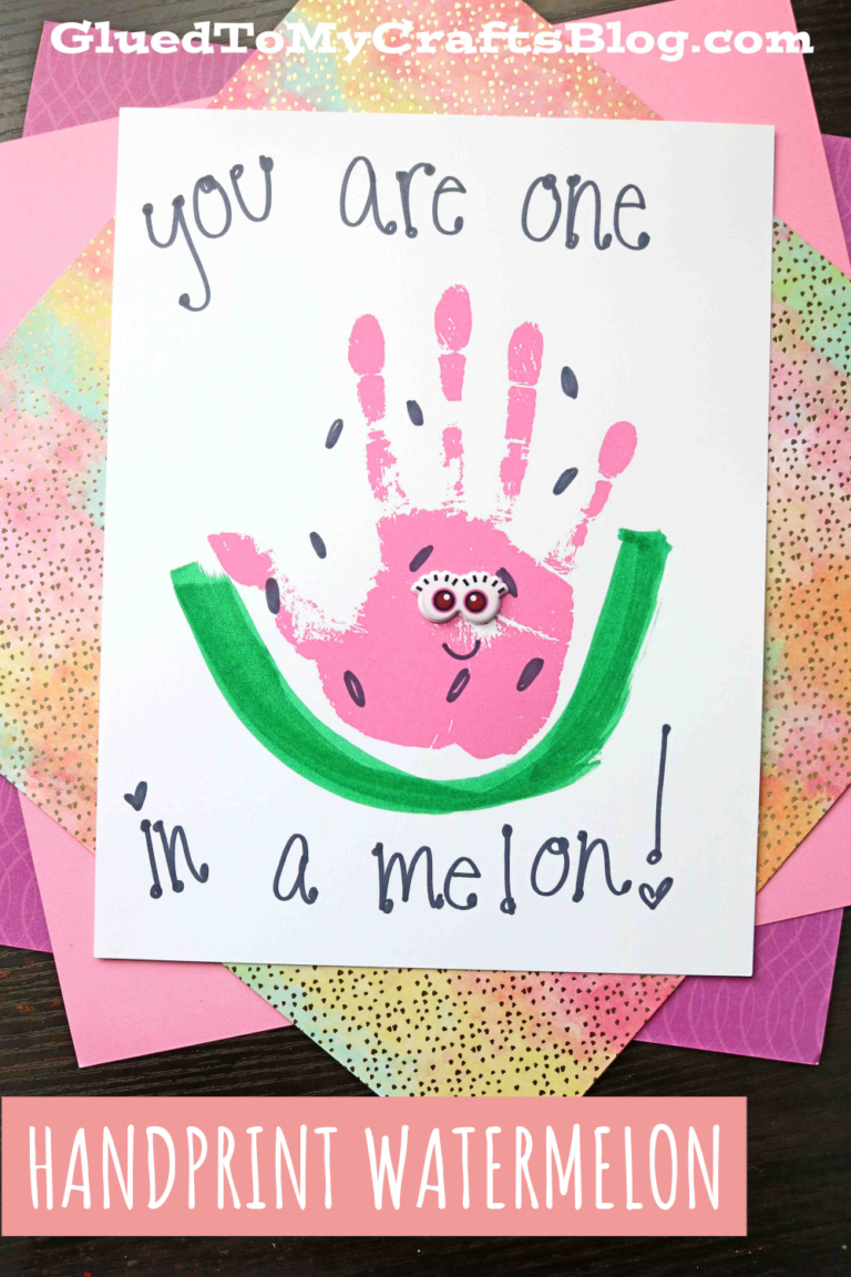 Handprint Watermelon Card For Summer