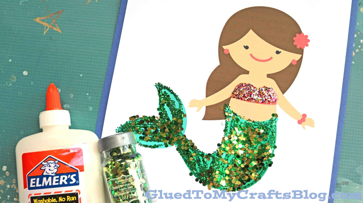 Paper & Glitter Mermaid Tail Craft