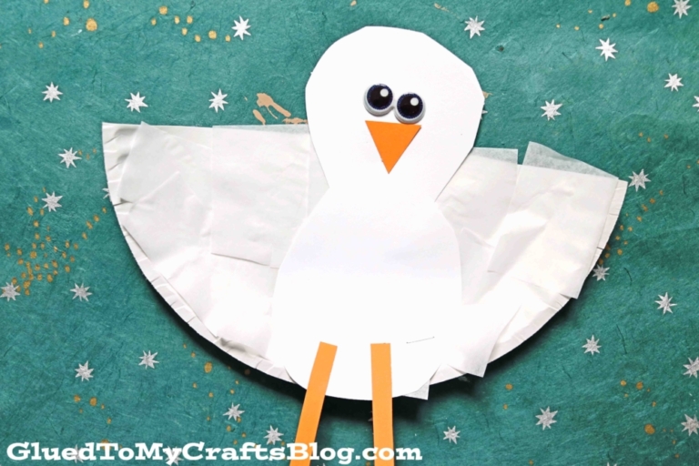 Paper Plate Seagull Craft Idea For Summer