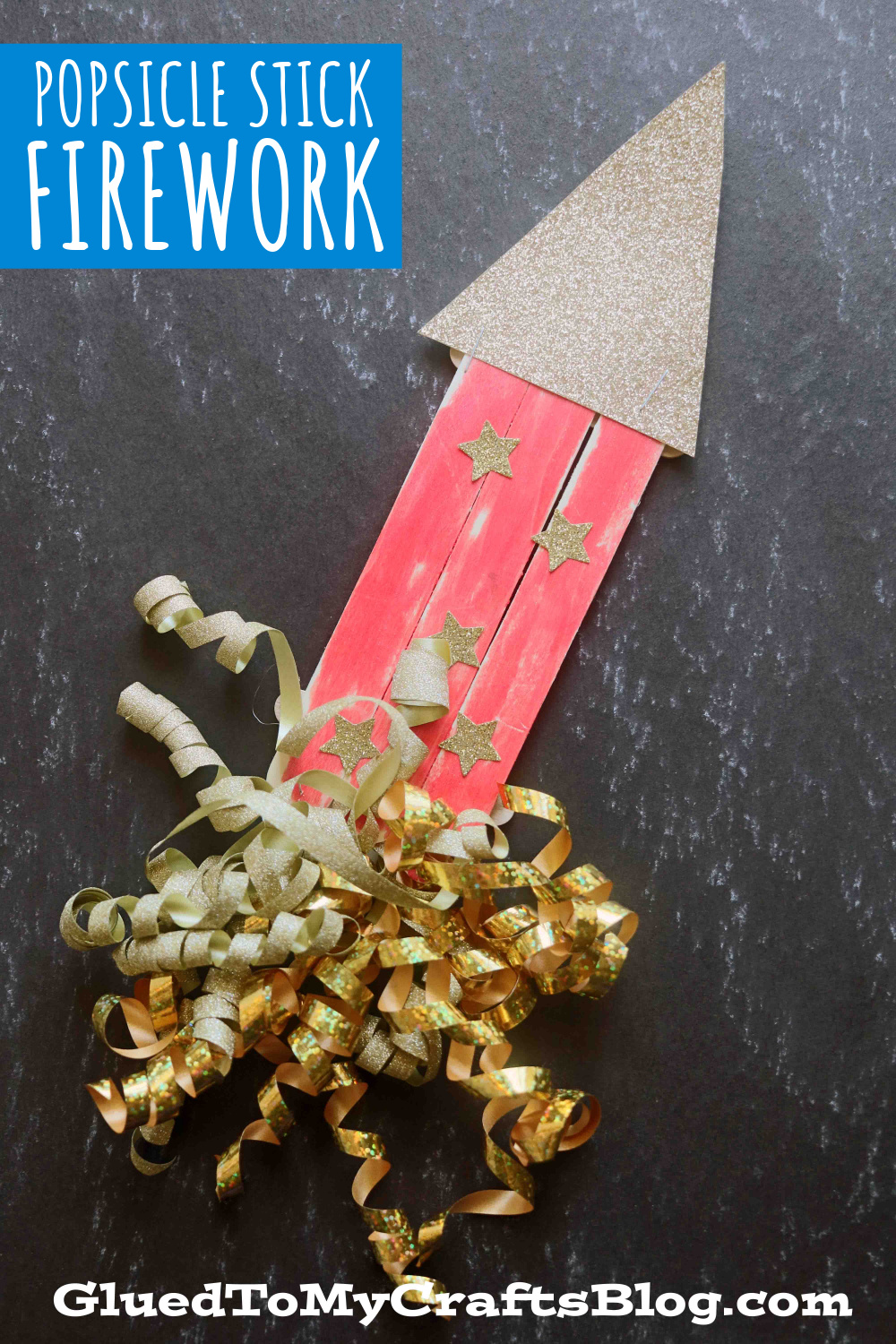 Popsicle Stick Fireworks Craft