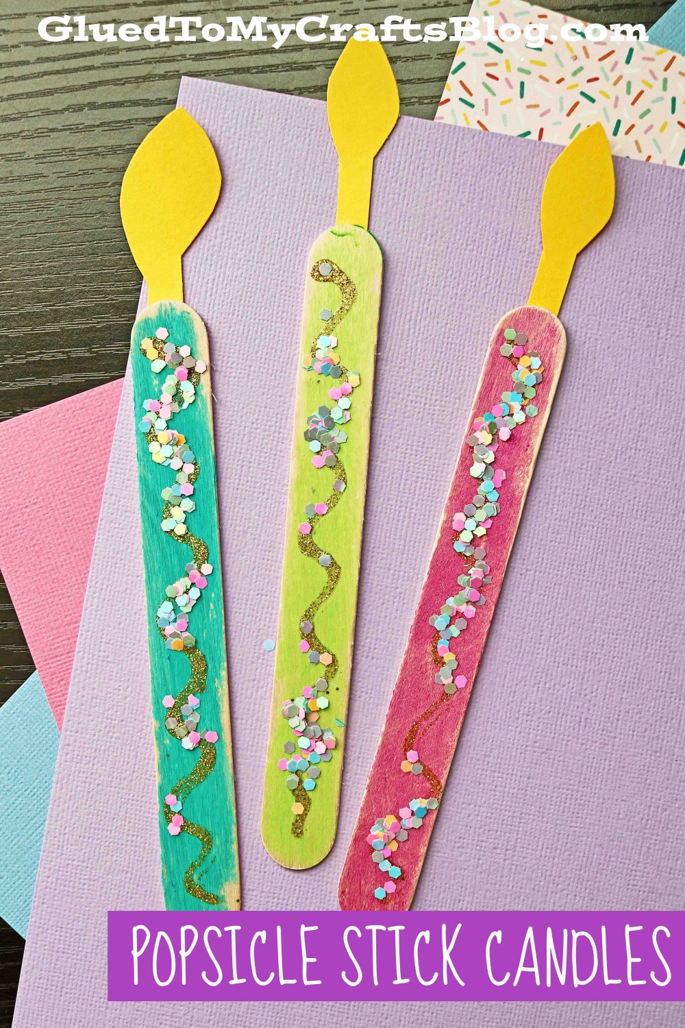 Popsicle Stick Candle Craft Idea