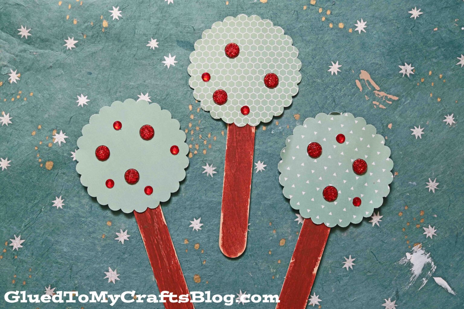 Popsicle Stick Apple Tree Craft Idea