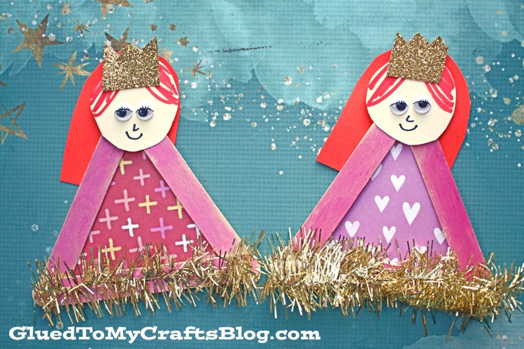 Popsicle Stick Princess Craft Idea For Kids