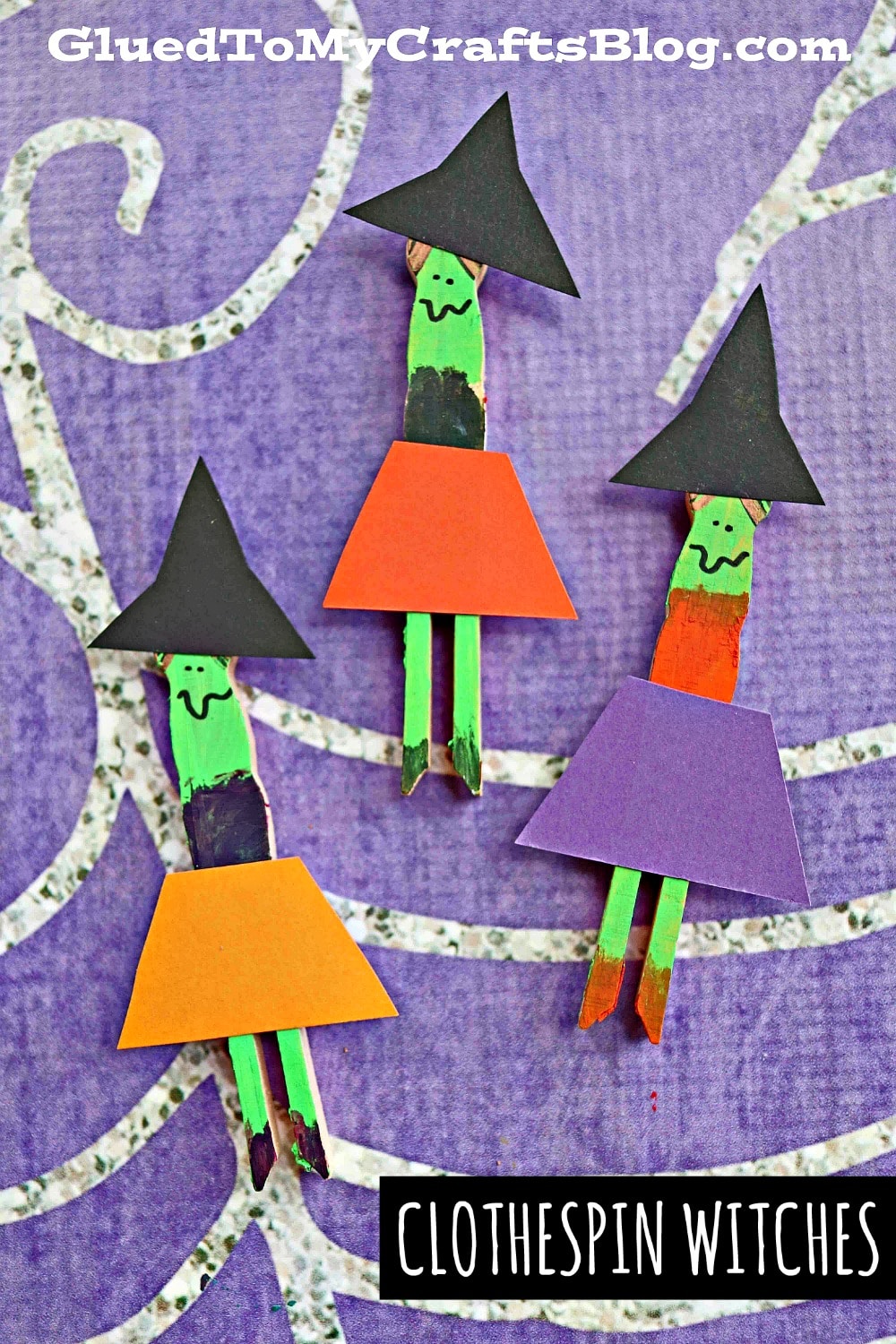Halloween Clothespin Puppets - Kid Craft Ideas