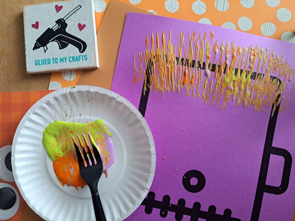 Fork Painted Monster Hair Craft