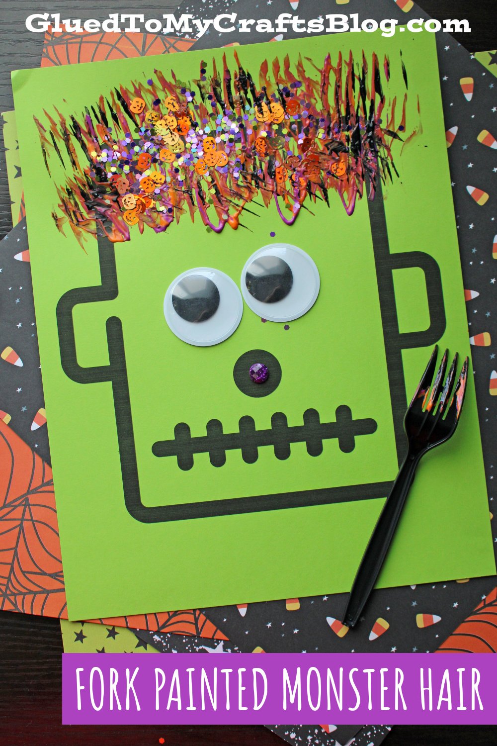 Fork Painted Monster Hair Craft