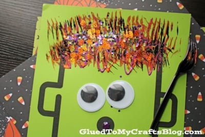 Fork Painted Monster Hair Craft