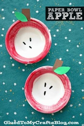 Paper Bowl Apple Craft Idea For Fall