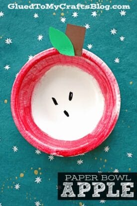 Paper Bowl Apple Craft Idea For Fall