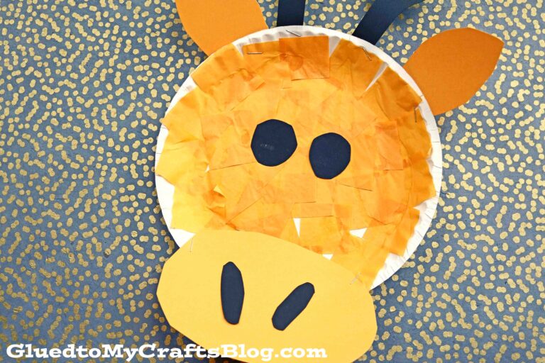 Tissue Paper & Paper Plate Giraffe Craft Idea