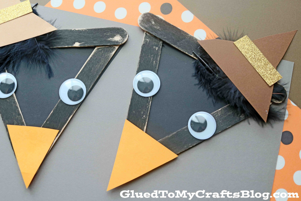 Popsicle Stick Black Crow