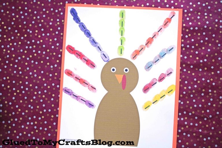 Thumbprint Turkey Feathers On Paper