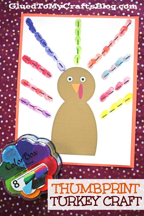 Thumbprint Turkey Feathers On Paper