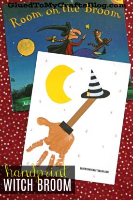 Handprint Broom Craft For Halloween