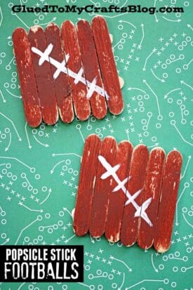 Popsicle Stick Mini Football Goal Craft