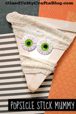 Popsicle Stick Halloween Friends Craft Idea