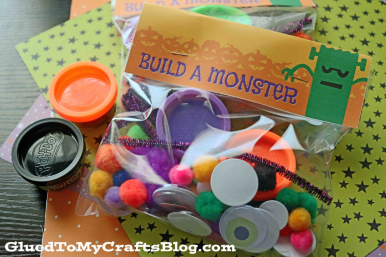 Build A Monster Party Favors - Halloween Freebie