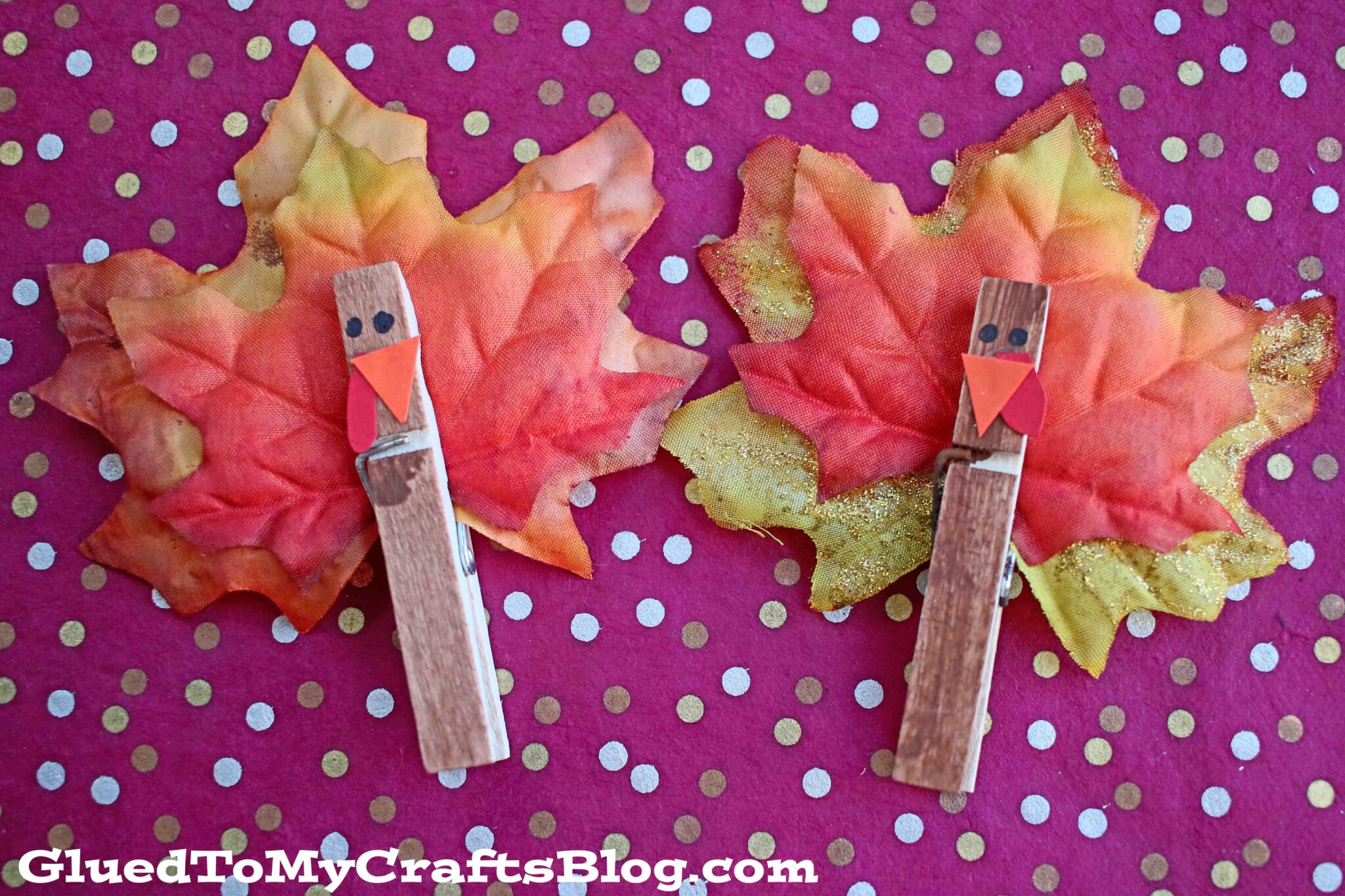 Clothespin Leaf Turkey Craft Idea