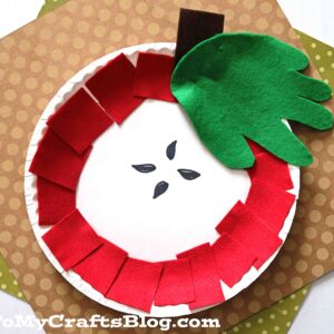 Paper Plate Candy Apples