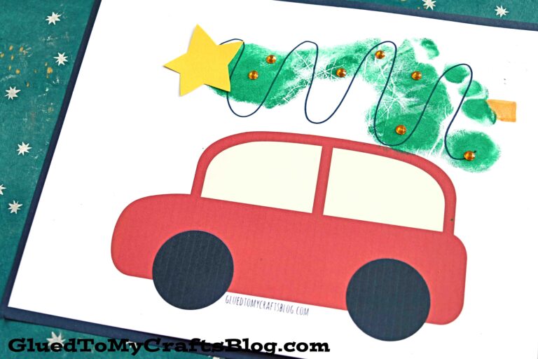 Footprint Christmas Tree on Car Keepsake