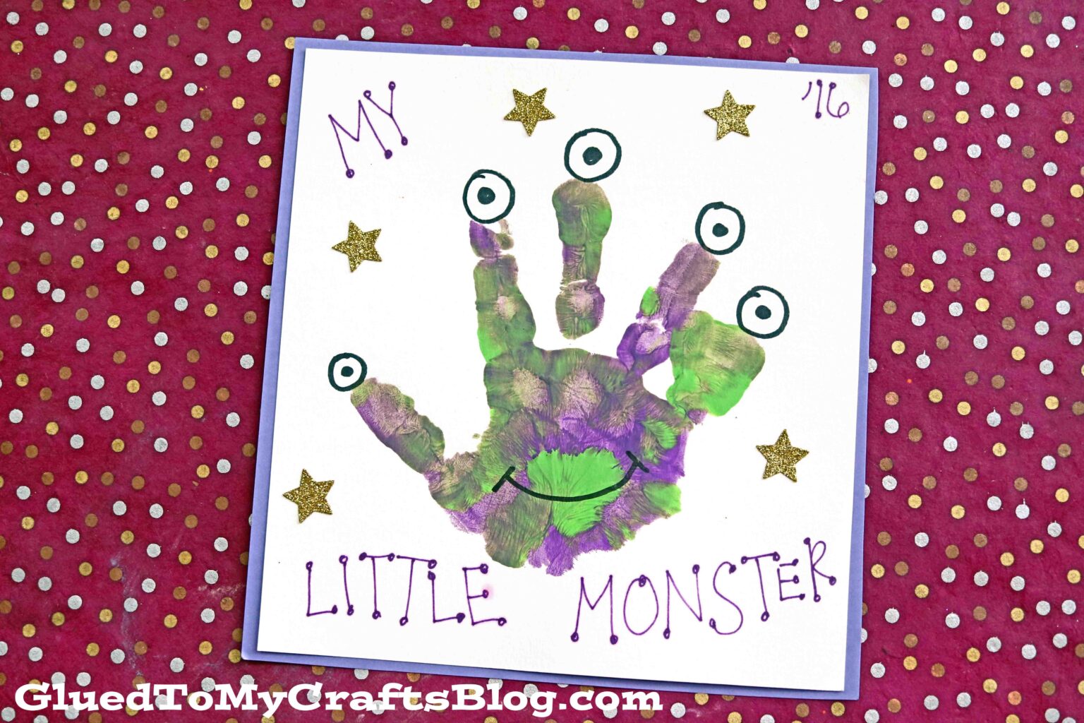 Handprint Mommy's Little Monster Keepsake