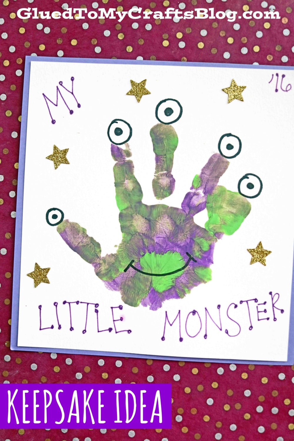 Handprint Mommy's Little Monster Keepsake