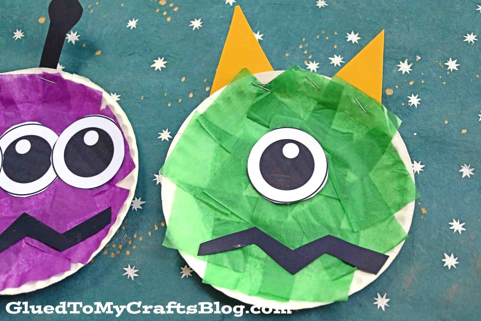 Paper Plate Monster Craft Idea For Halloween