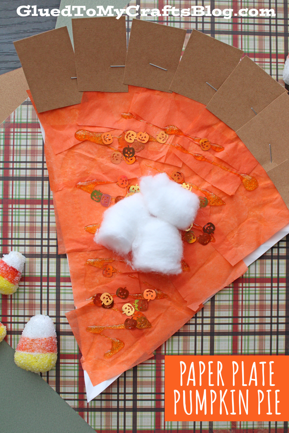 Paper Plate Pumpkin Pie Slice Craft