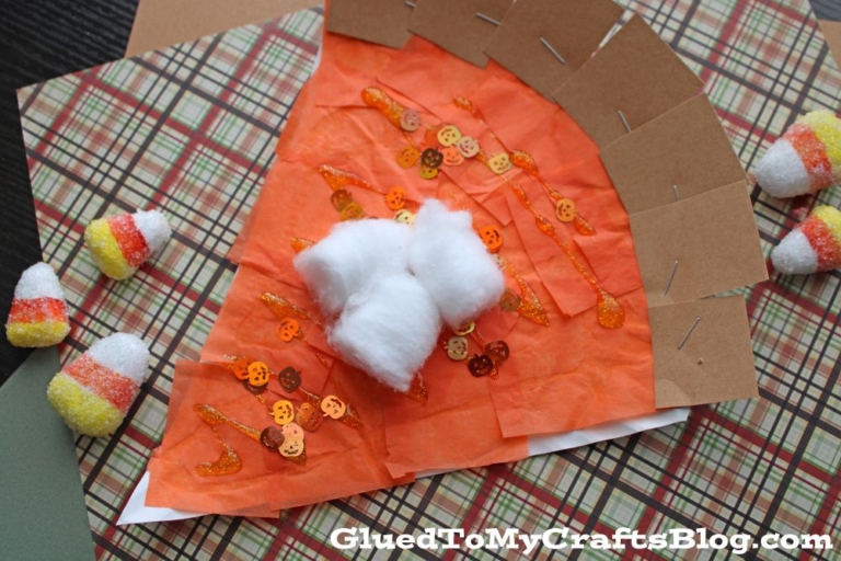 Paper Plate Pumpkin Pie Slice Craft