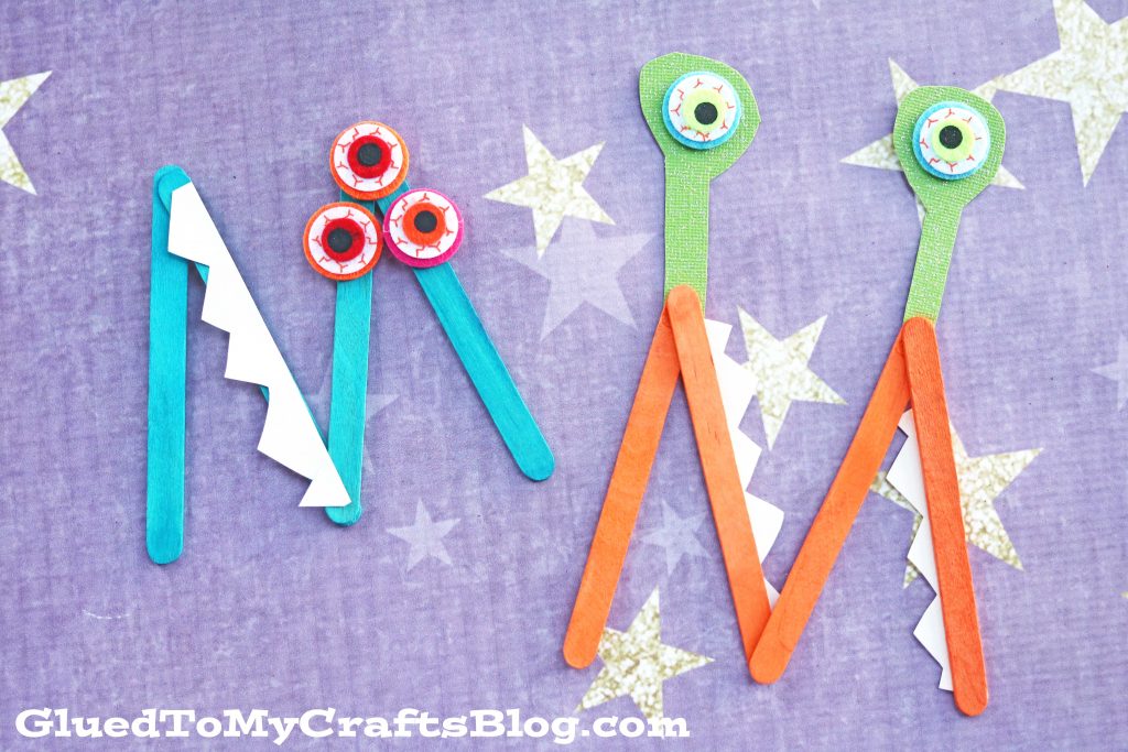 Popsicle Stick "M" is for Monster