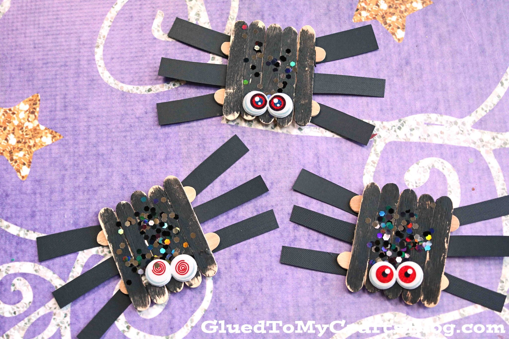 Mini Popsicle Stick Spider Craft