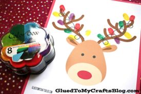 Reindeer Covered In Thumbprint Lights Craft Idea