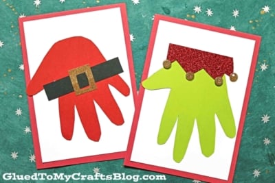 Handprint Santa & Elf Cards