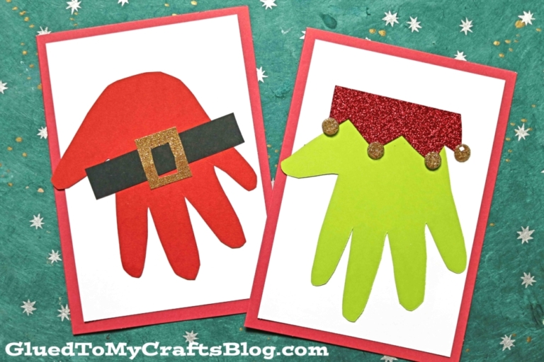 Handprint Santa & Elf Cards