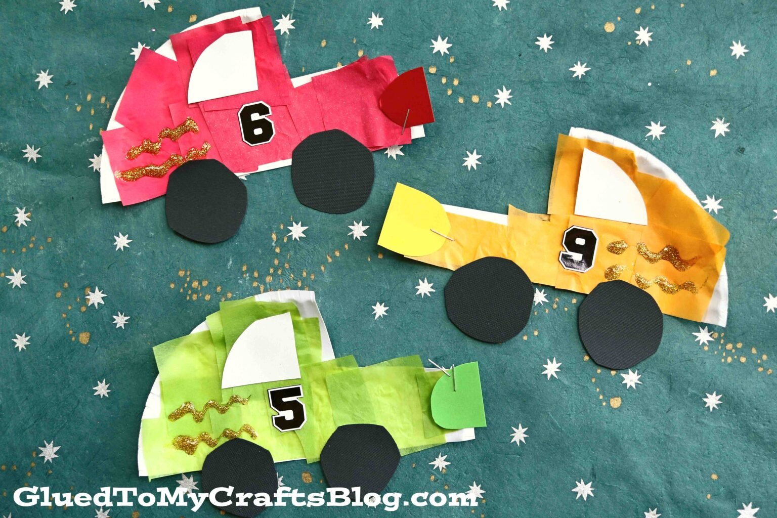 Paper Plate Race Car Craft Idea
