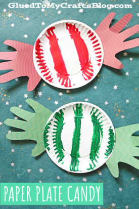 Paper Plate Peppermint Candy Craft