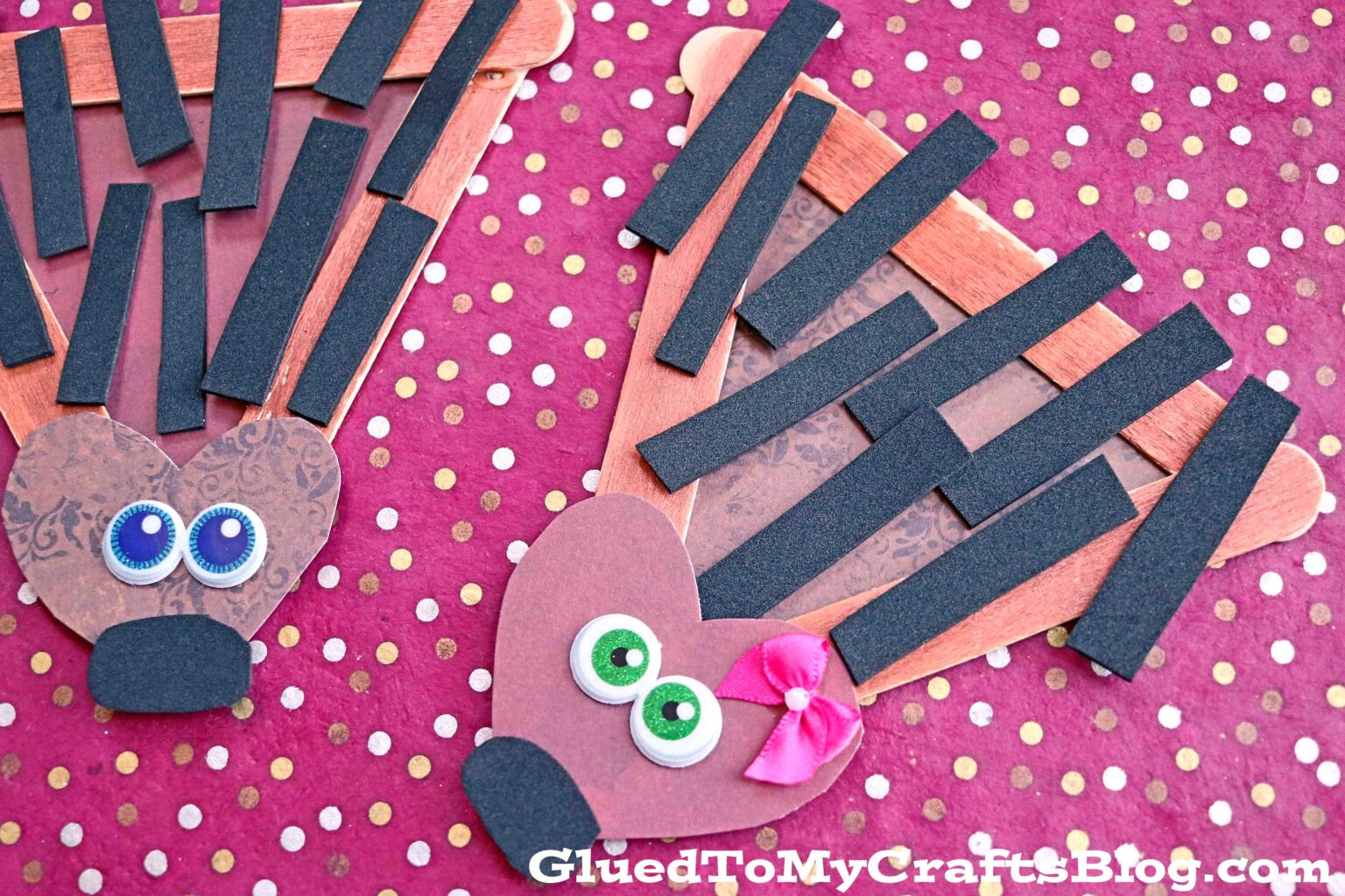 Popsicle Stick Porcupine Craft Idea For Kids