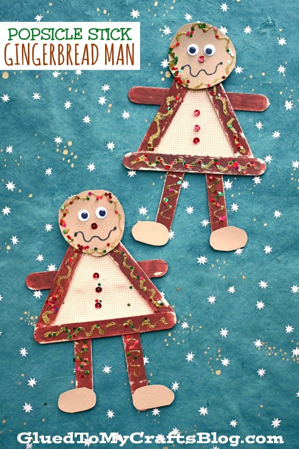 Popsicle Stick Gingerbread Man
