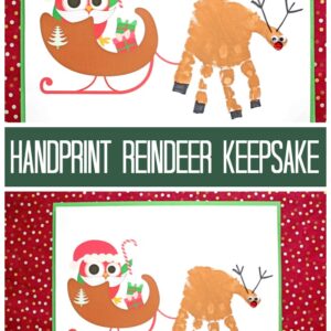 Handprint Santa's Reindeer Keepsake