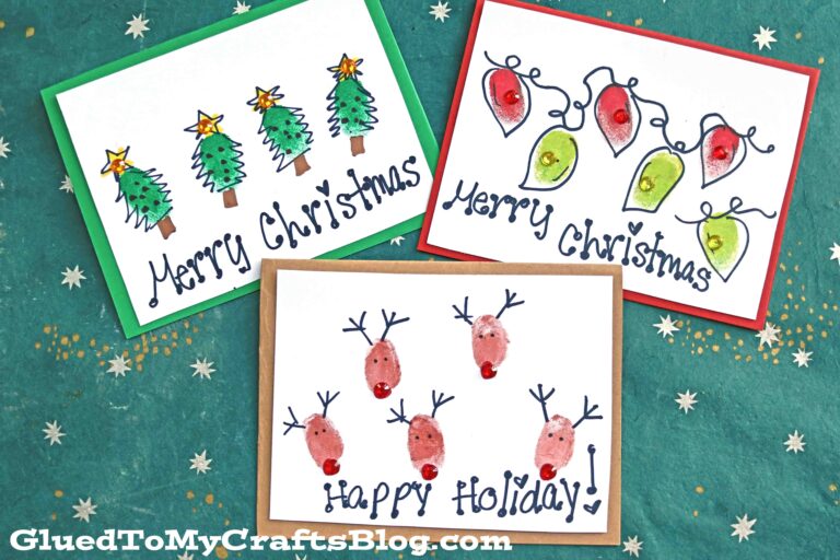 Thumbprint Christmas Card Craft Idea
