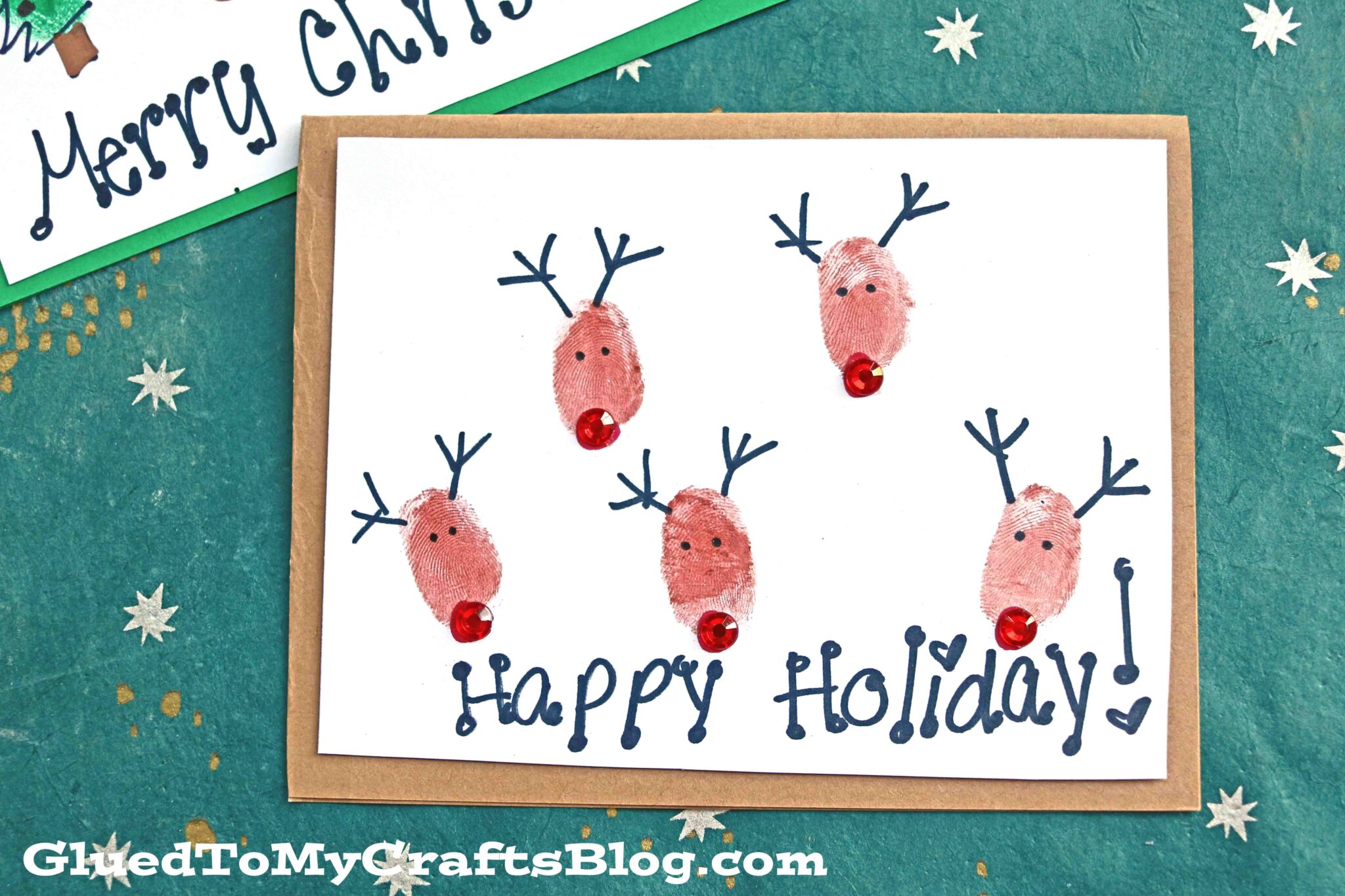 Thumbprint Christmas Card Craft Idea