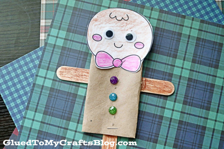 Toilet Paper Roll Gingerbread Man Craft Idea