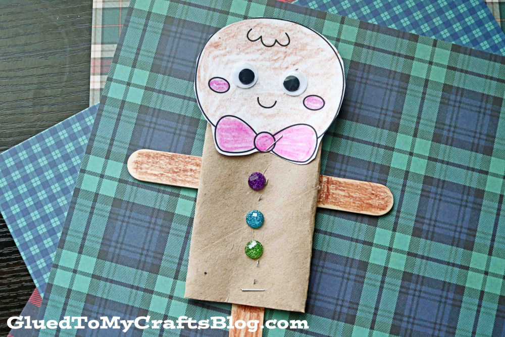 Toilet Paper Roll Gingerbread Man