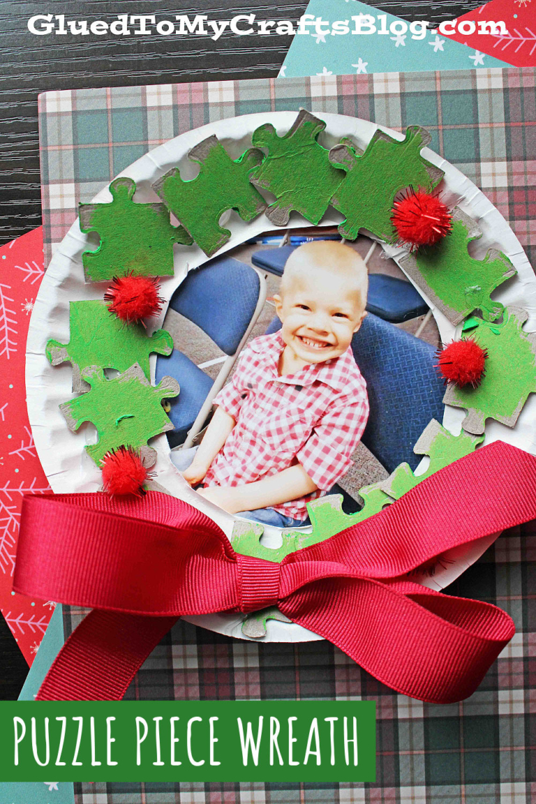 Puzzle Piece Christmas Wreath Ornament