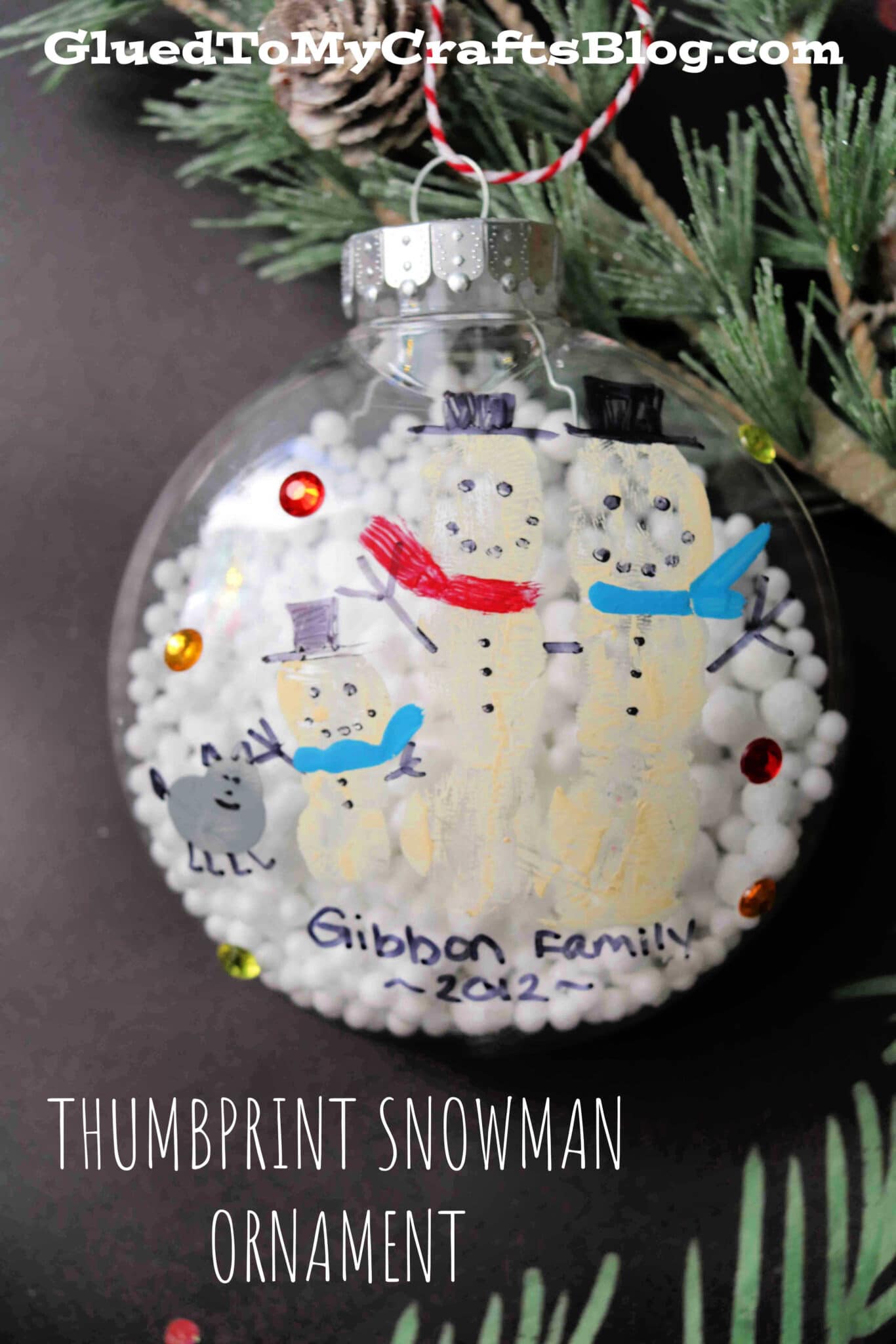 Thumbprint Christmas Ornaments